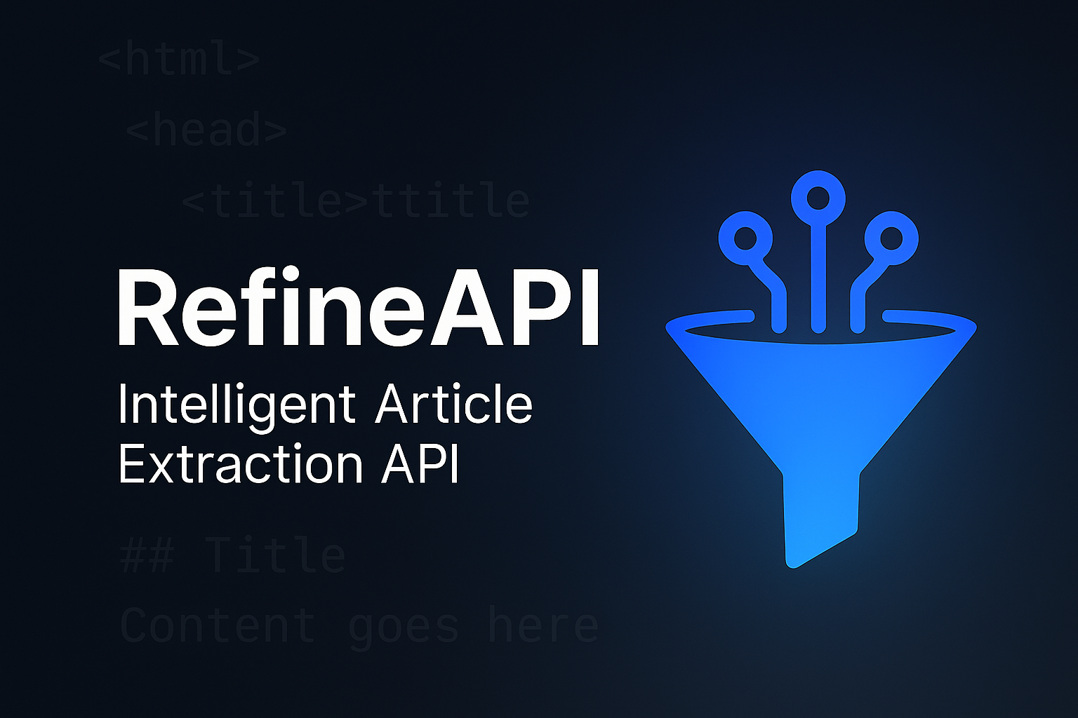 RefineAPI - Intelligent Article Extraction (JSON & Markdown)